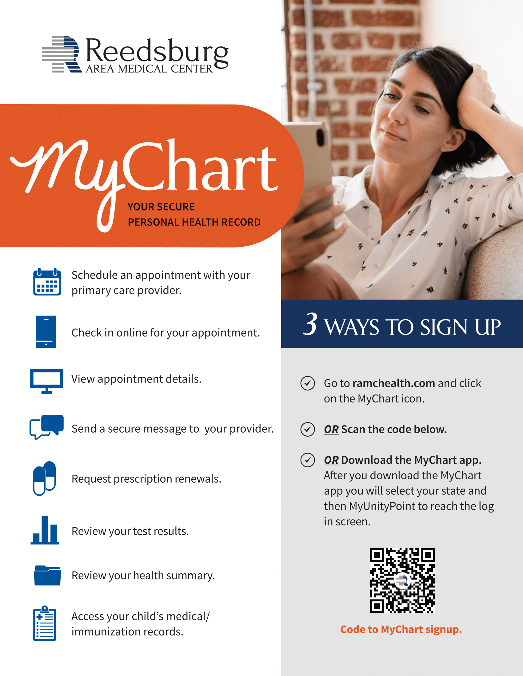 My Chart | Reedsburg Area Medical Center | Reedsburg Wisconsin
